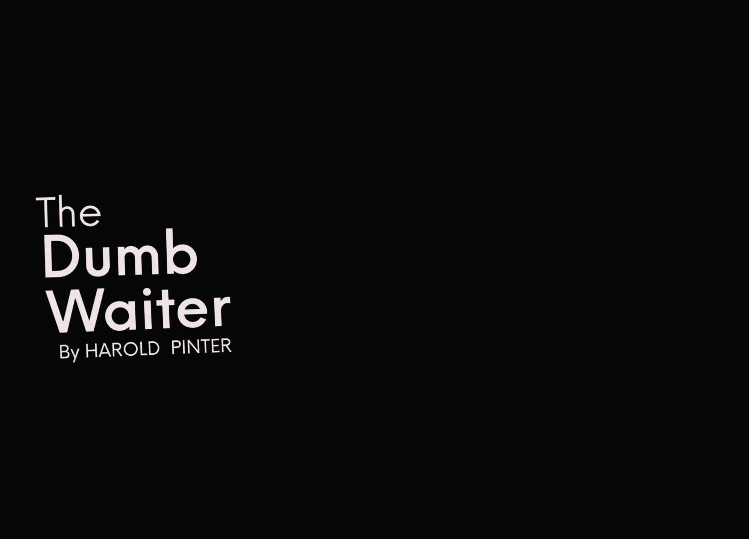 The Dumb Waiter - Read by Jimmy Nail & Chris Connel | Live Theatre